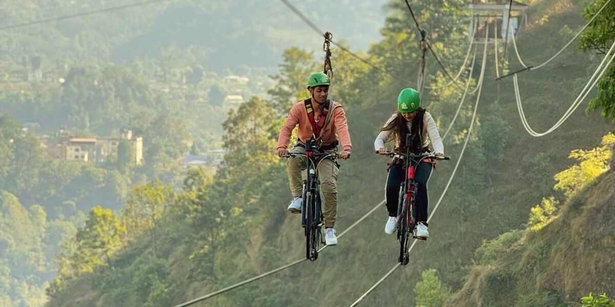 Sky Cycling in Nepal | Kushma Sky Cycling The Cliff | Kushma Bungee Jump